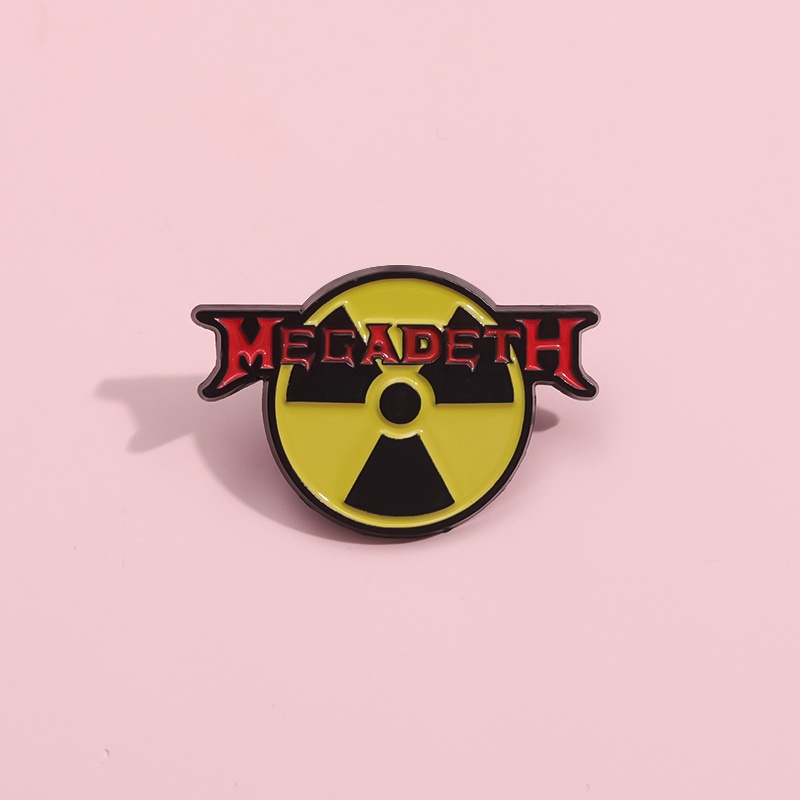 Cartoon Danger Symbols Enamel Pins Warning Logo Brooches Lapel Badges ...