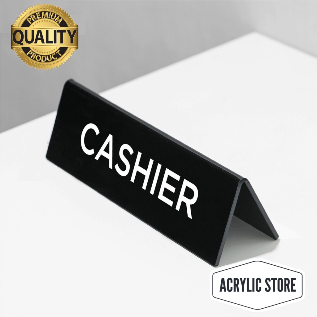 Cashier Table Sign Acrylic Tent Card Writing Acrylic Tag Acrylic ...