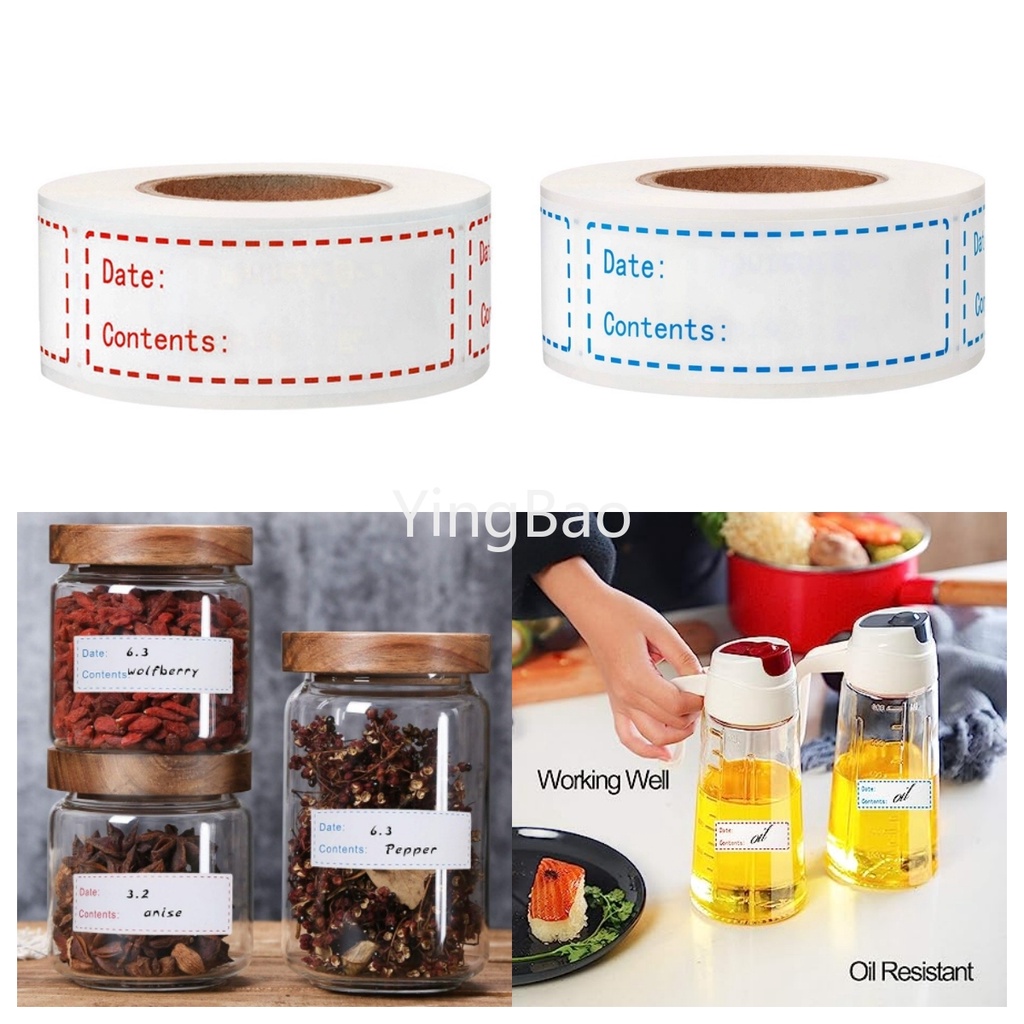 Freezer Refrigerator Food Labels, Removable Adhesive, Water Oil ...