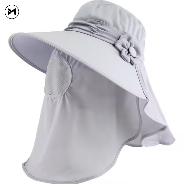 Hats Female Summer Outdoor Face Covering Sun Hat Tea Picking Big Brim ...