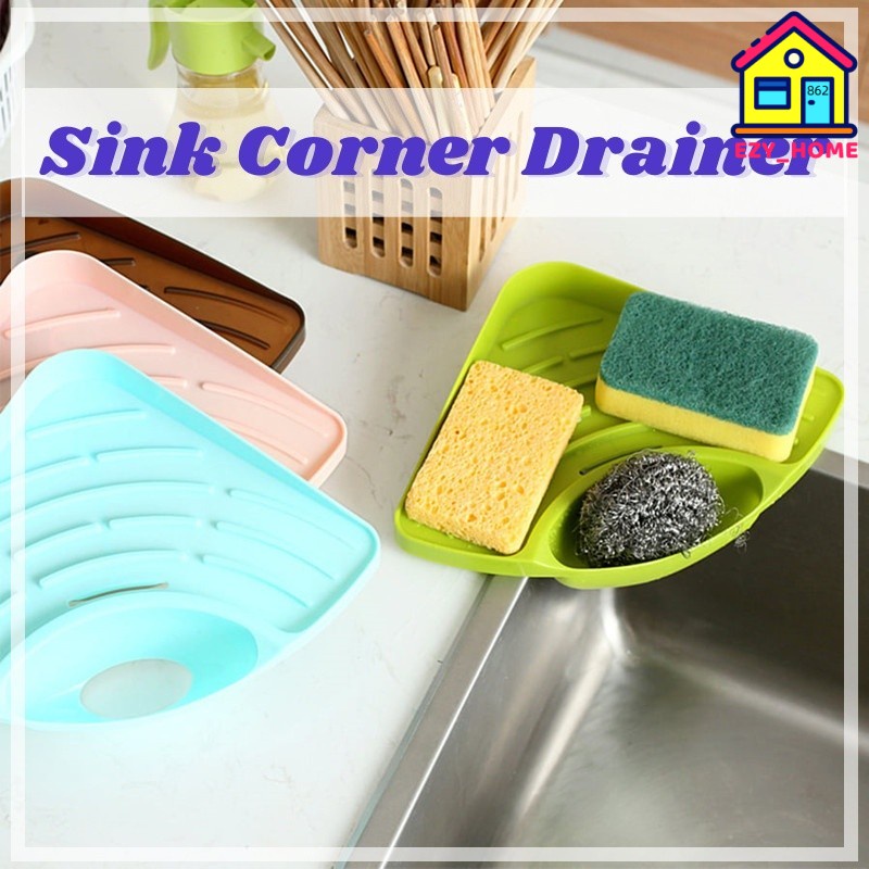 Sink Corner Drainer Strainer Holder Multi-Function Storage Corner ...