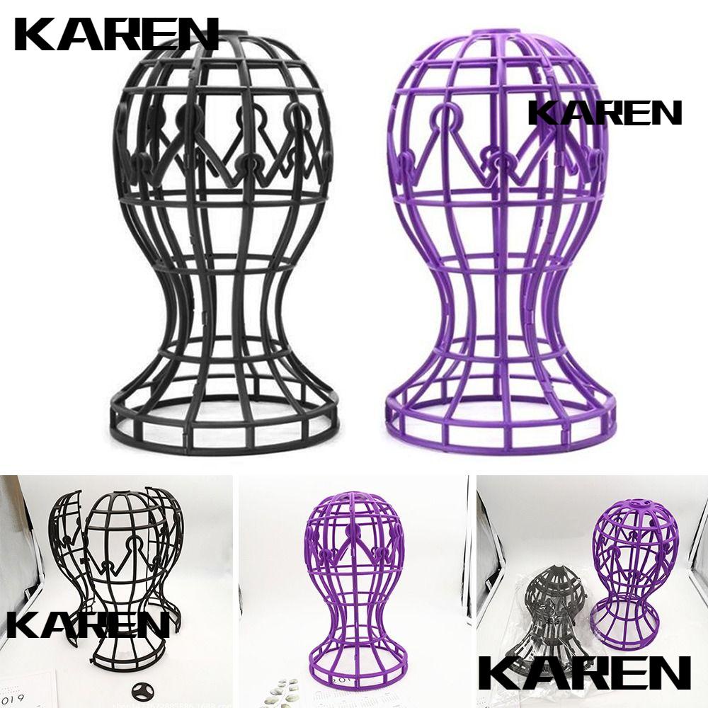 KAREN1 Wig Head Stand Wig Stand Wig Stand Hat Cap Holder Foldable ...