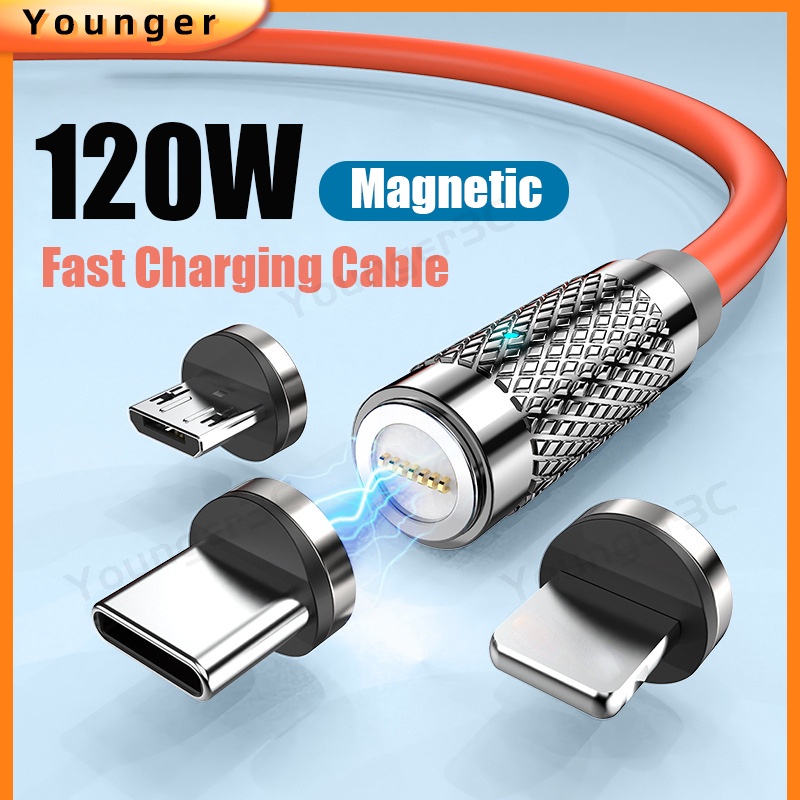 120W Super Fast Charge Cable 1M/2M Liquid Silicone Data Cable Magnetic ...
