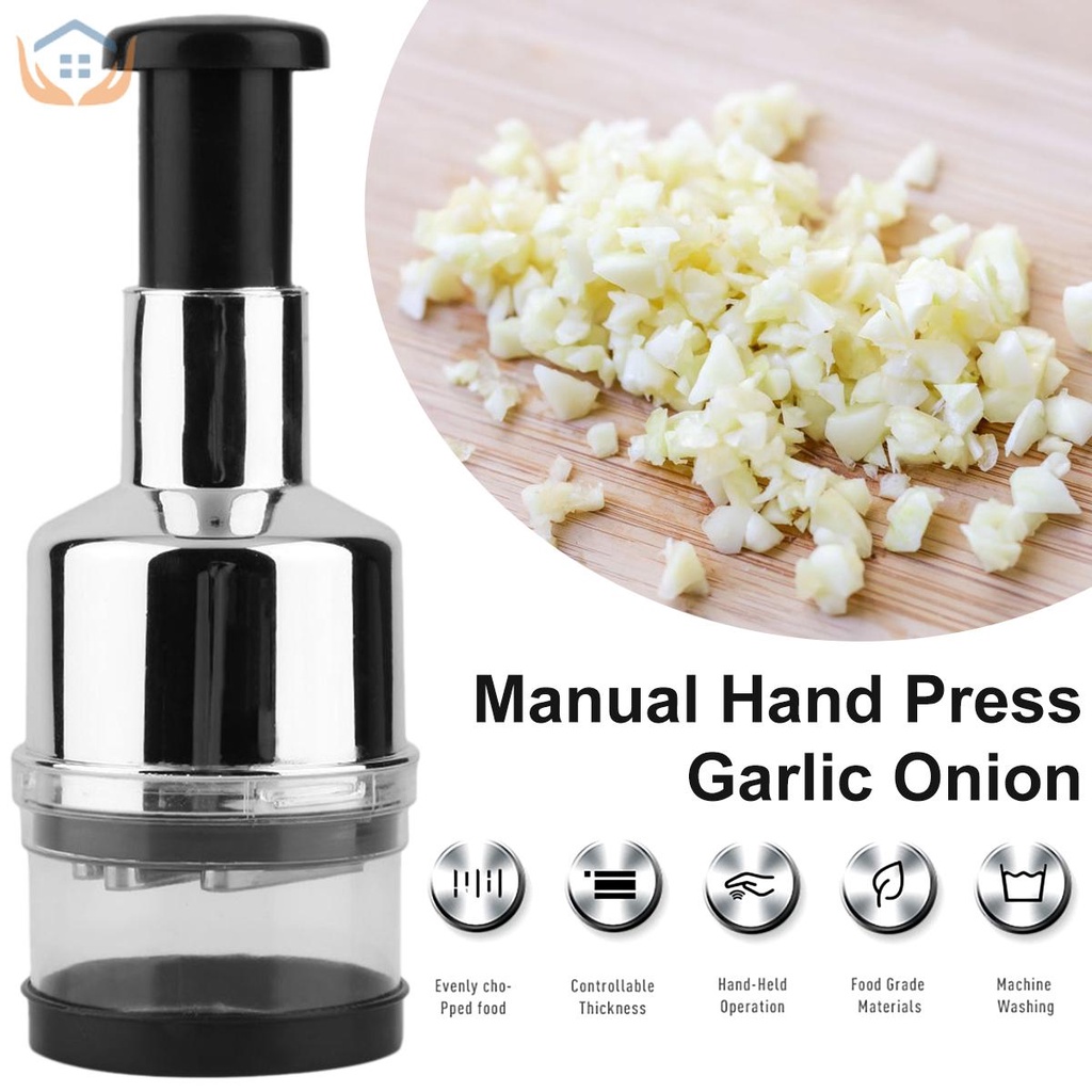 Pressed Garlic Chopper Manual Hand Onion Chopper Stainless Steel ...
