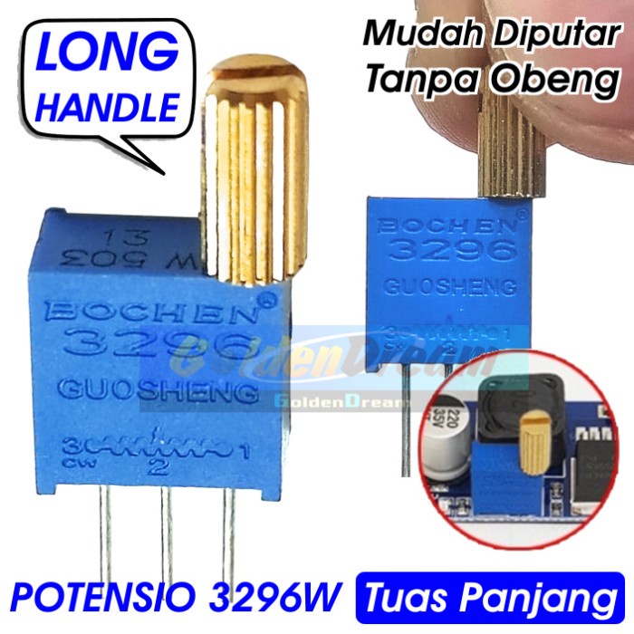Long Knob Potentiometer 3296W Large Lever Potentio Trimpot 3296 W Long ...