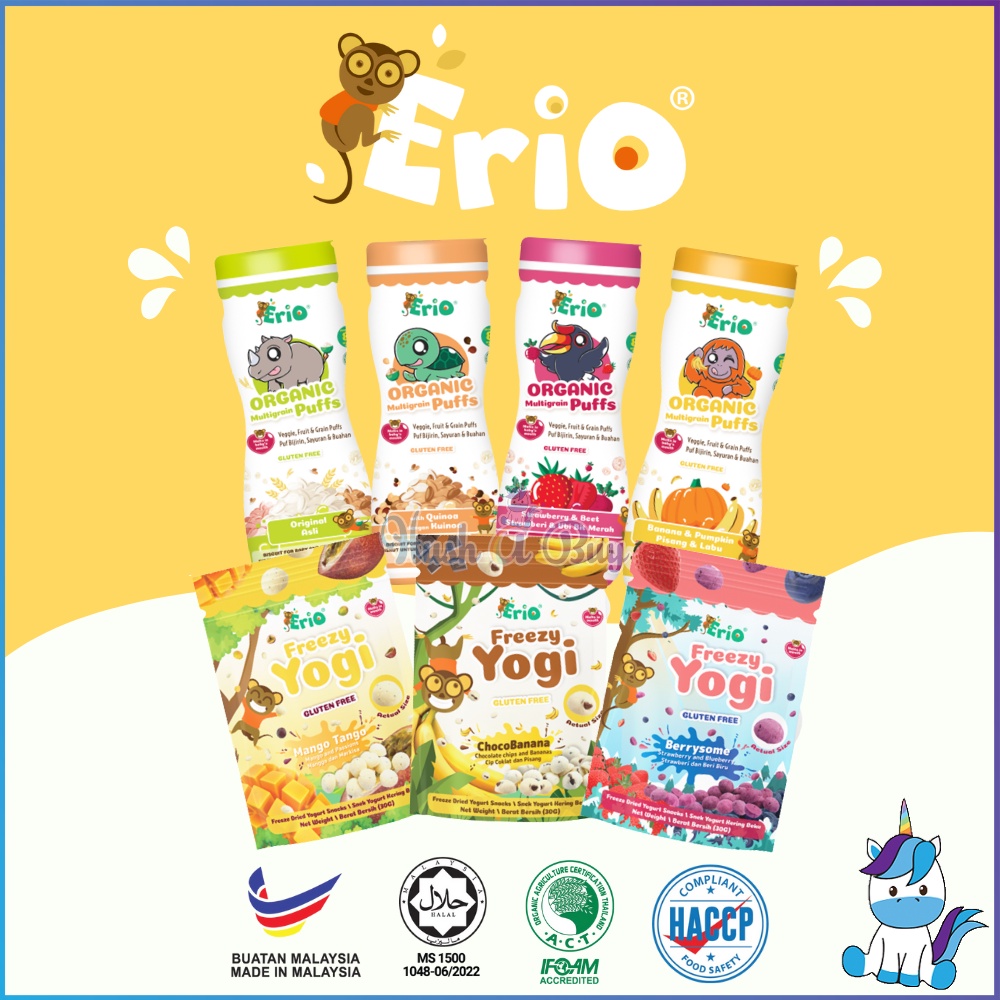 *Clearance Sale* Erio Organic Multigrain Puffs (45g) | HUSHABUY ...