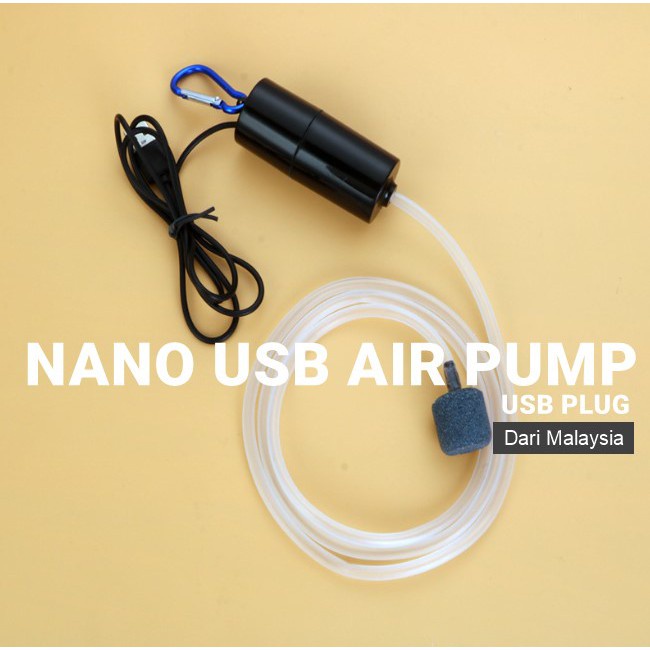 KL Ready - Full Set Quiet USB Mini Air Pump For Aquarium Fish Tank and ...