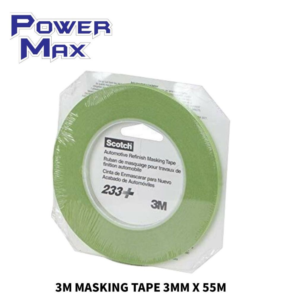 3M 3MM X 55M MASKING TAPE SCOTCH 233+ PERFORMANCE MASKING TAPE | Shopee ...