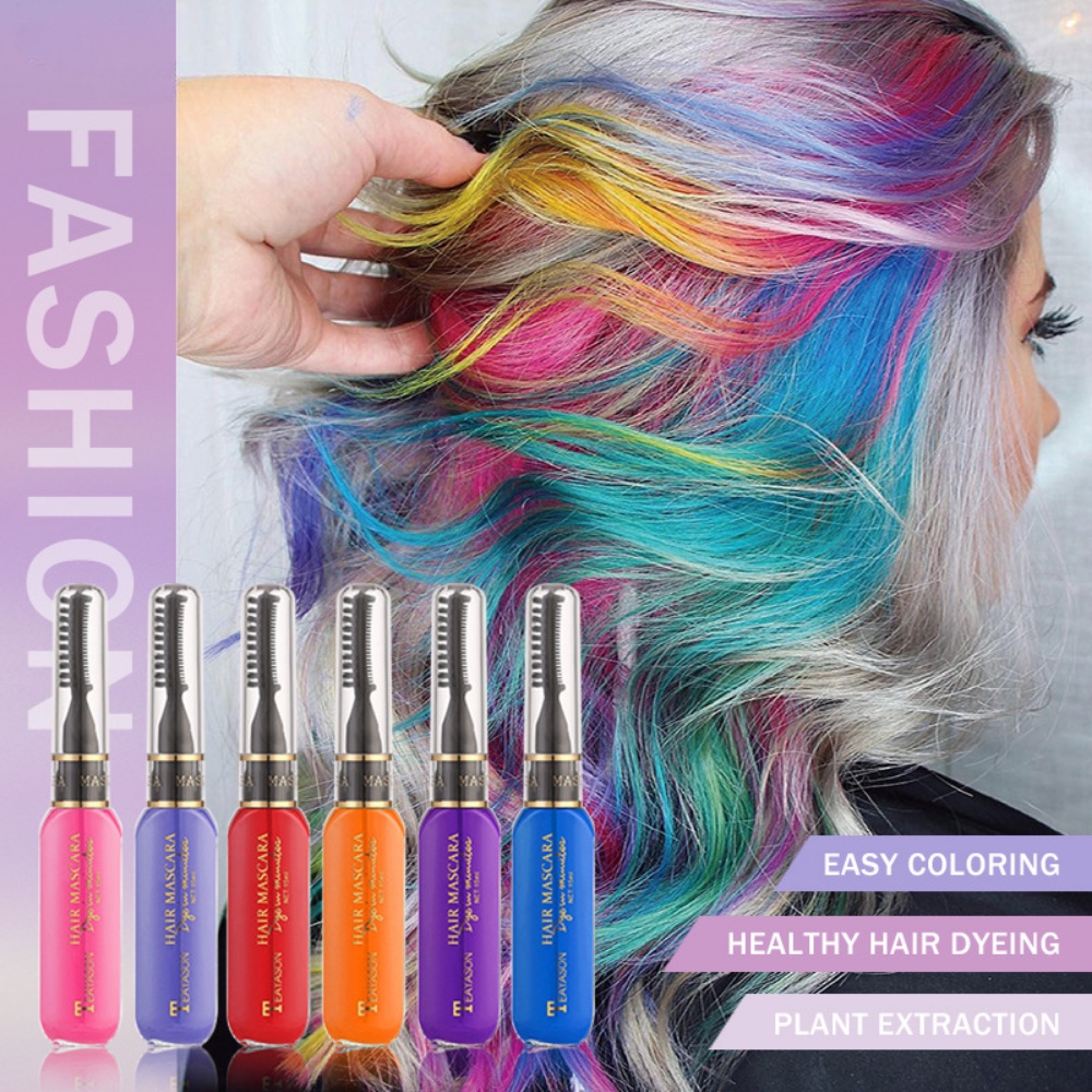 Disposable Temporary Hair Chalk Comb, DIY Washable Non-toxic Instant ...
