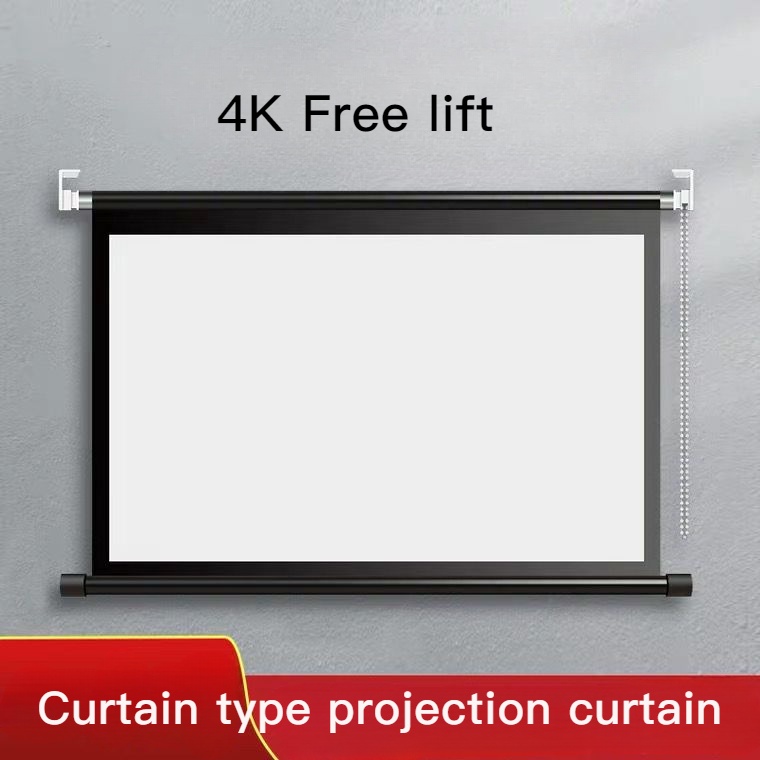 Projection Screen Manual Screen 84-Inch 100-Inch 120-Inch Projector for ...