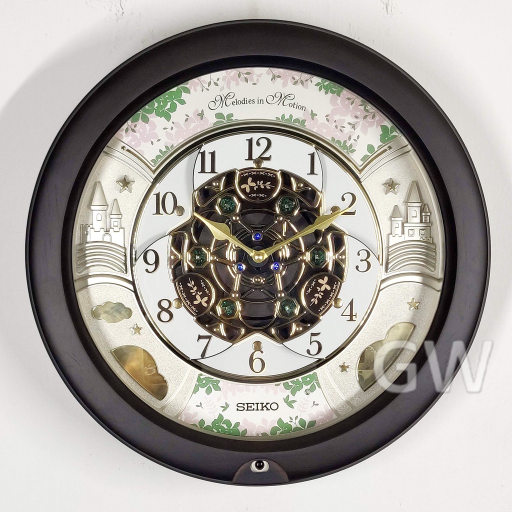 100% ORIGINAL SEIKO Melodies in Motion Light Sensor Wall Clock QXM391 ...
