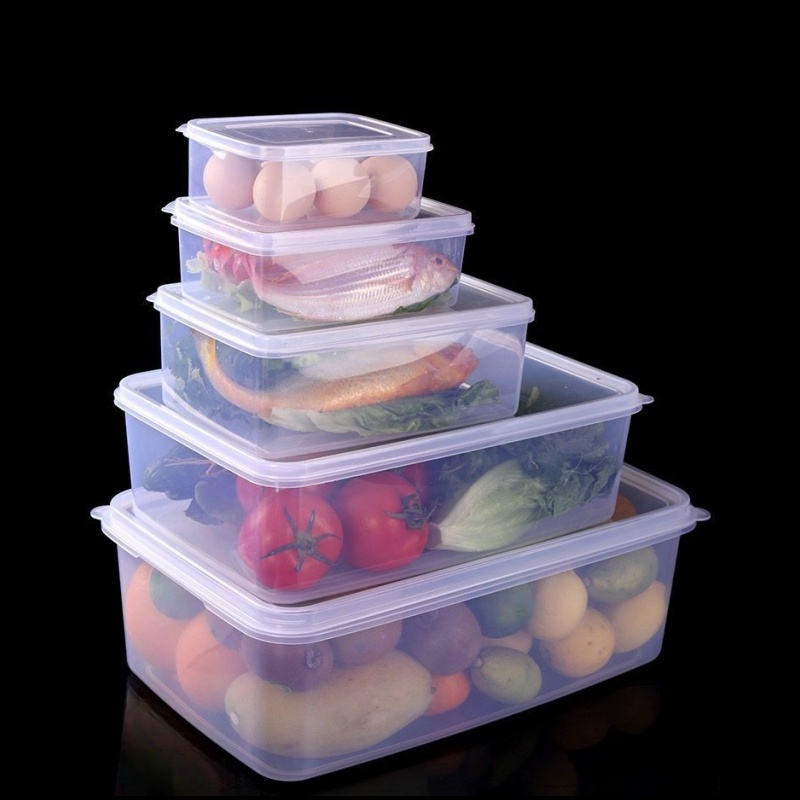 J L🚛plastic Airtight Crisper Food Container Rectangular Container