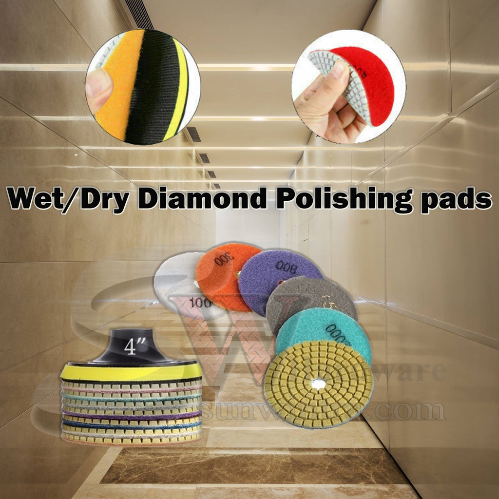 SW HARDWARE PREMIUM DIAMOND DISC Polishing Pads Tile Marble Granite ...