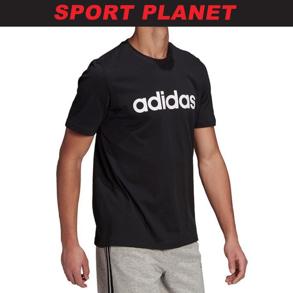 adidas Men Essentials Embroidered Linear Logo Tee Shirt Baju Lelaki ...