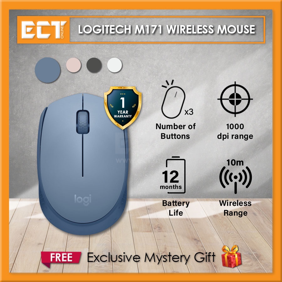 Logitech M171 M172 Wireless Mouse(Grey Black 910-004655 | Off White 910 ...