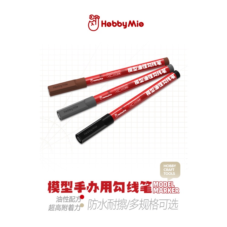 [HOBBYMIO] PANEL LINING MARKER PEN - 0.3MM ULTRA FINE TIP BLACK / GREY ...
