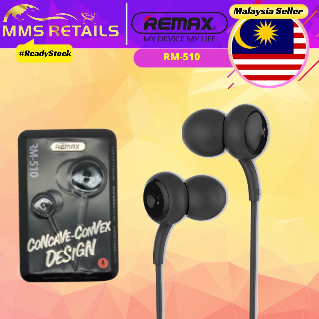 REMAX RM-510 RM510 RM550 RM-550 3.5MM WIRED MUSIC STEREO EARPHONE HEAVY ...