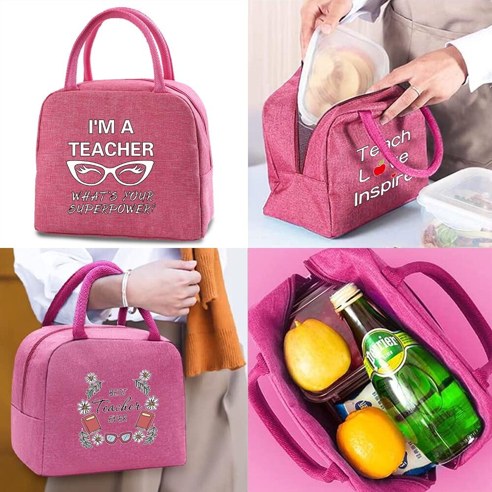 Lunch Bag HandWomen’s Thermal Pouch Kids Insulated Canvas Cooler ...