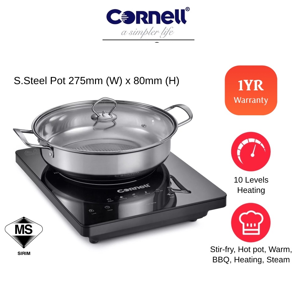 Cornell 2000W Ceramic Cooker with Stainless Steel Pot CCC-2201X ...