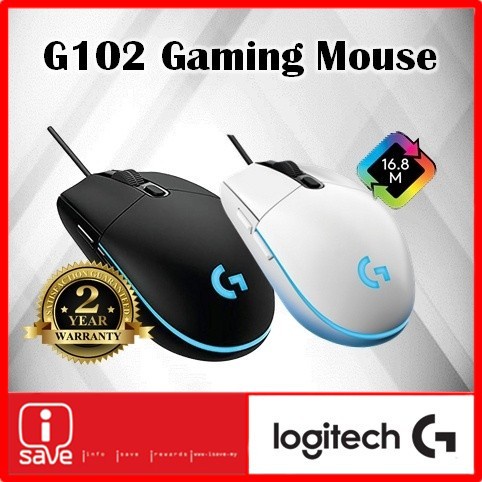 Logitech G102 Prodigy LIGHTSYNC Gaming Mouse (Black / White) | Shopee ...