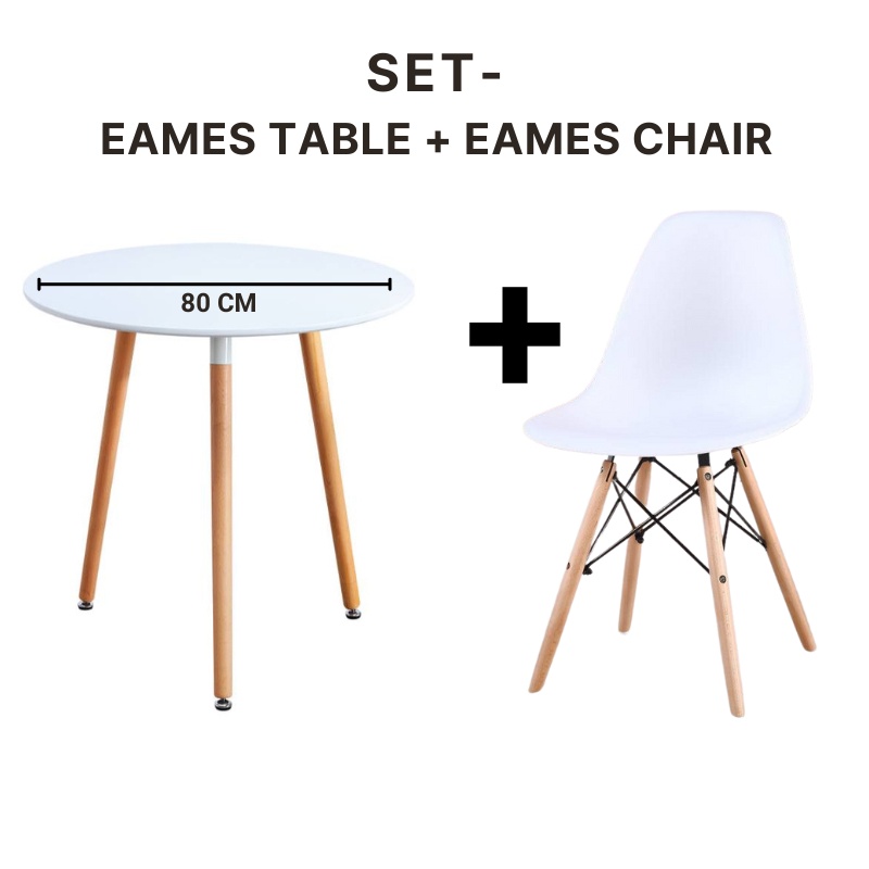 Furnimall Eames dining Round Table Set/meja makan/coffee table/meja ...