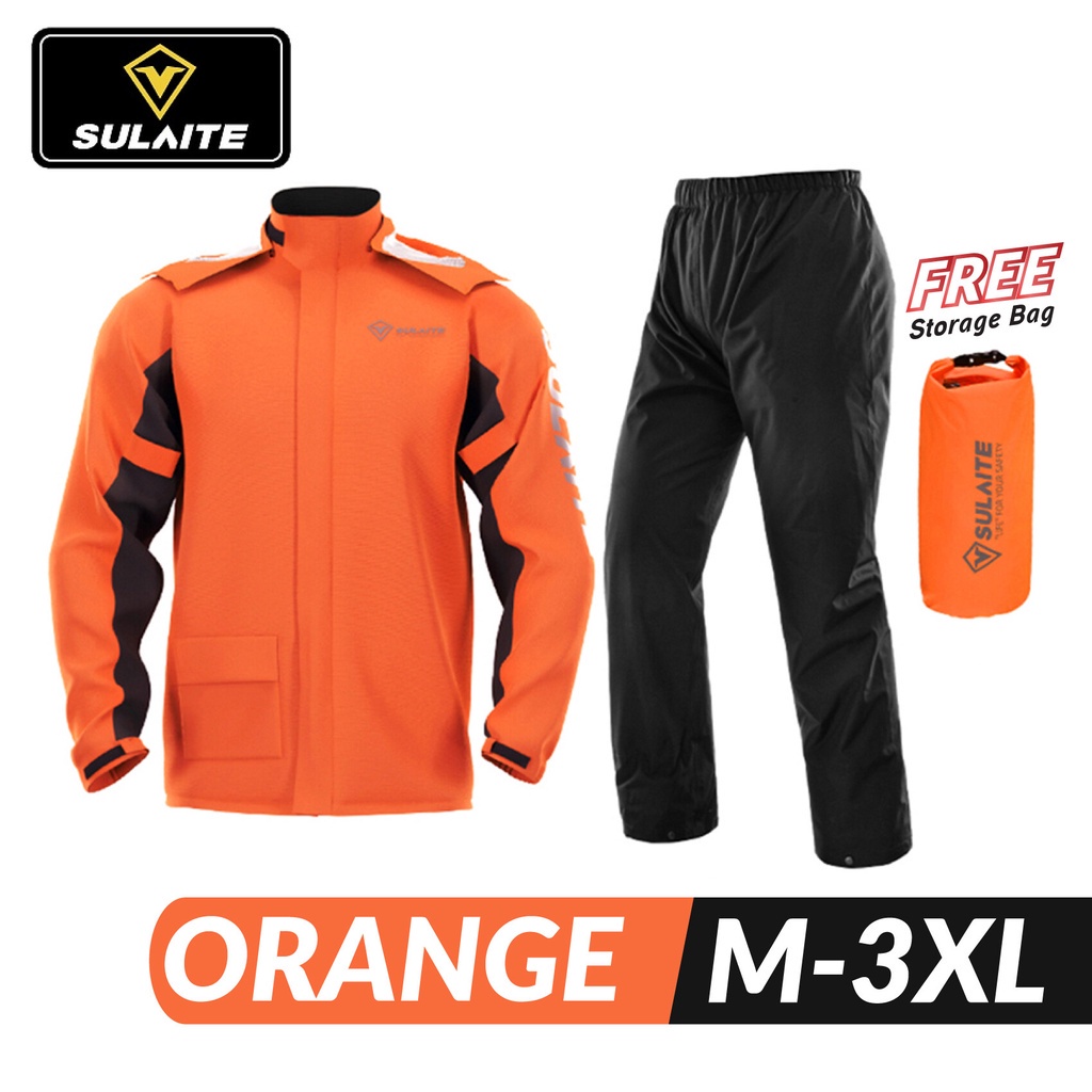 SULAITE Rain Coat Baju Hujan Motor Perempuan Lelaki Waterproof Jacket ...