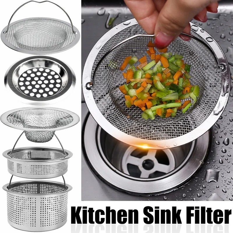 Kitchen Sink Mesh Strainer Basket / Stainless Steel Drain Filter with ...