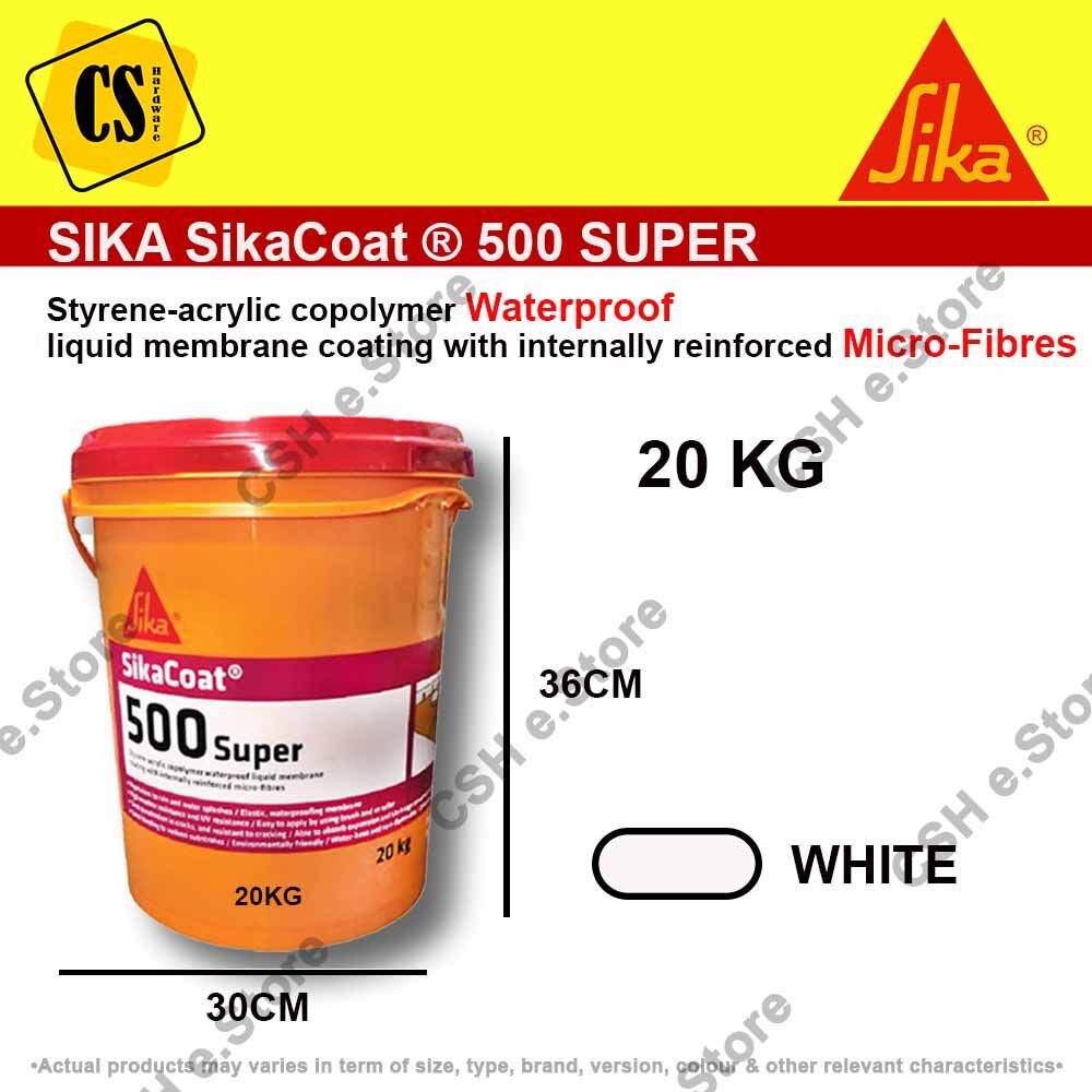 Sika SikaCoat 500 Super 20kg Waterproof Liquid Membrane Coating w ...