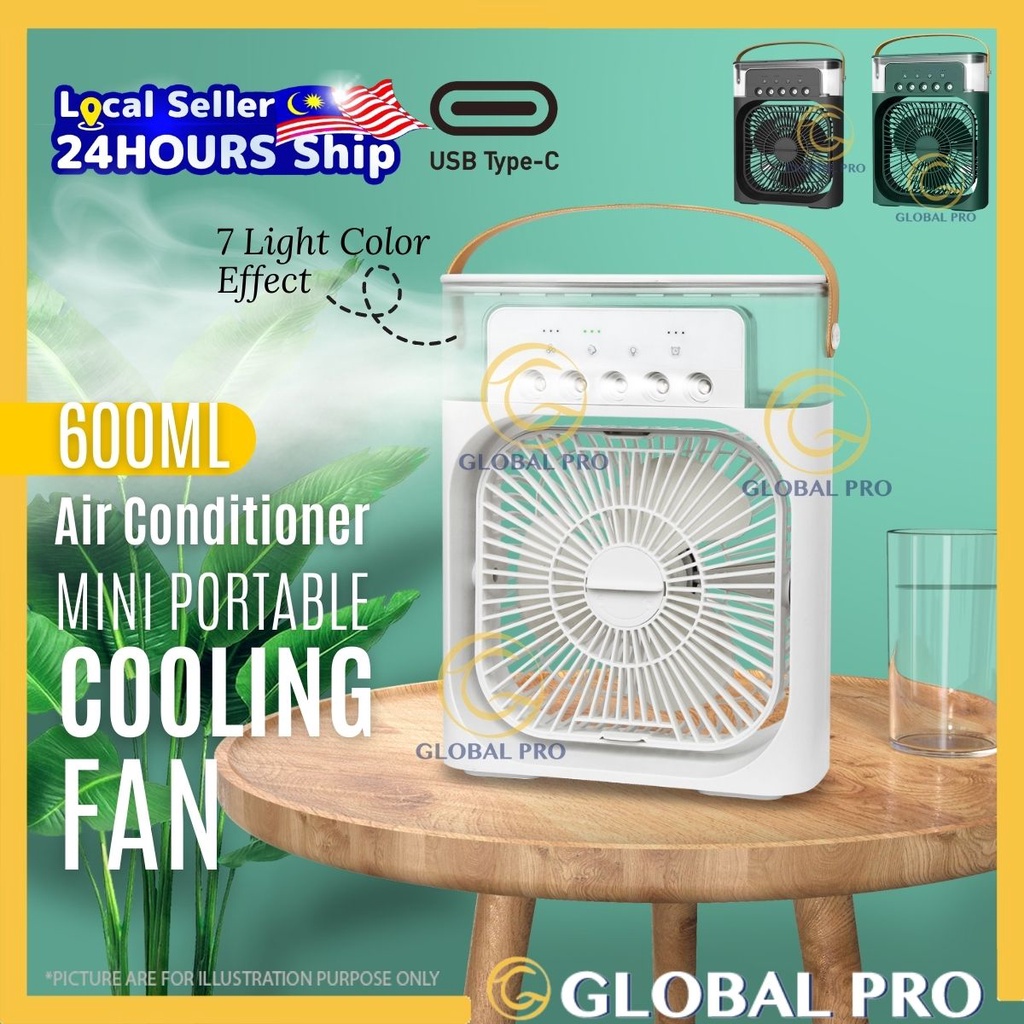 3 IN 1 Mini Portable Air Cooler USB Fan Humidifier Mist Fan Mini fan ...