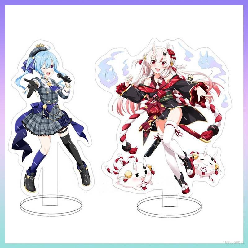 YT3 Hololive Vtuber Figure Anime Model Toys Plate Holder Gawr Gura Mori ...
