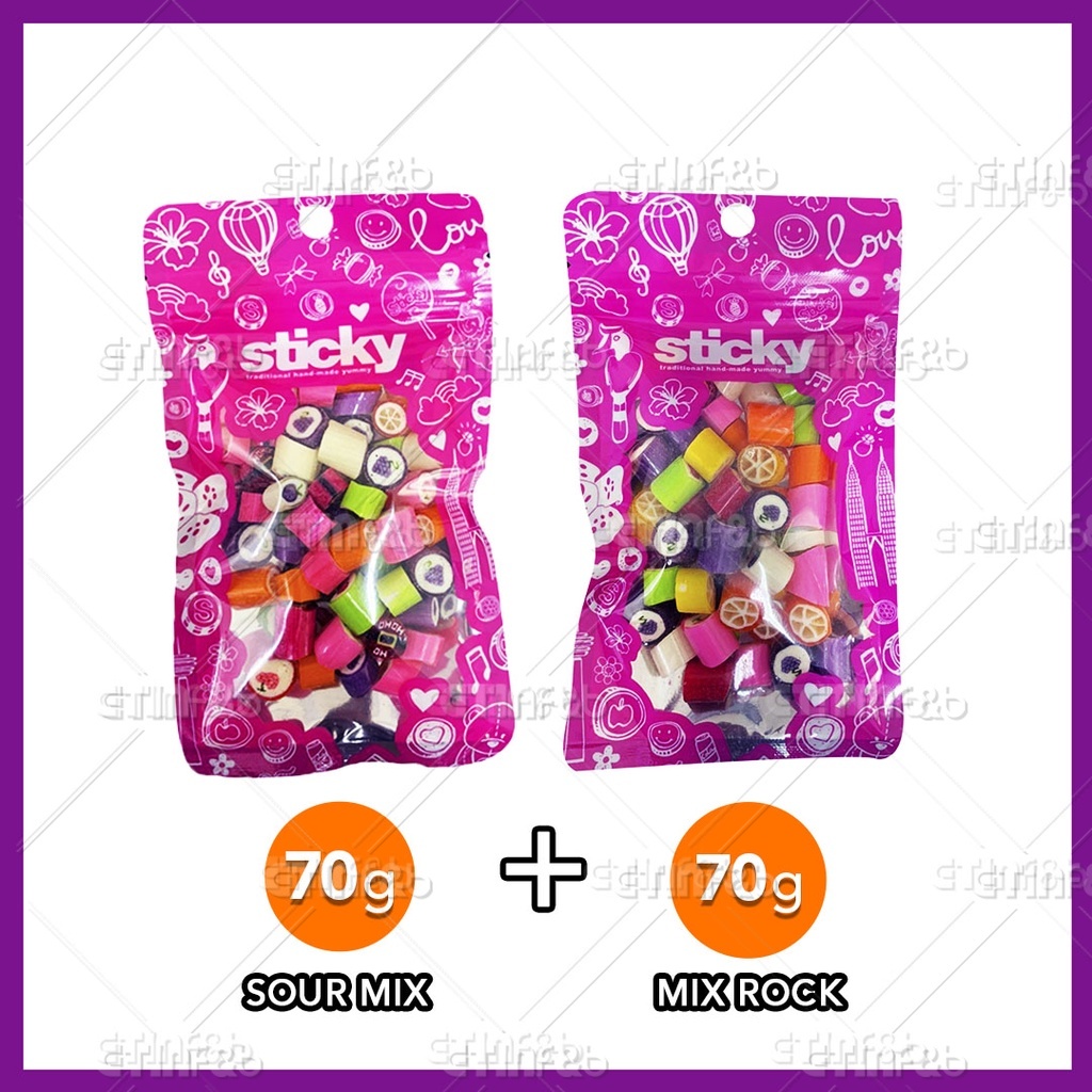 STICKY CANDY GULA-GULA VIRAL STOK SEDIA Thank You Happy Birthday Gift I ...