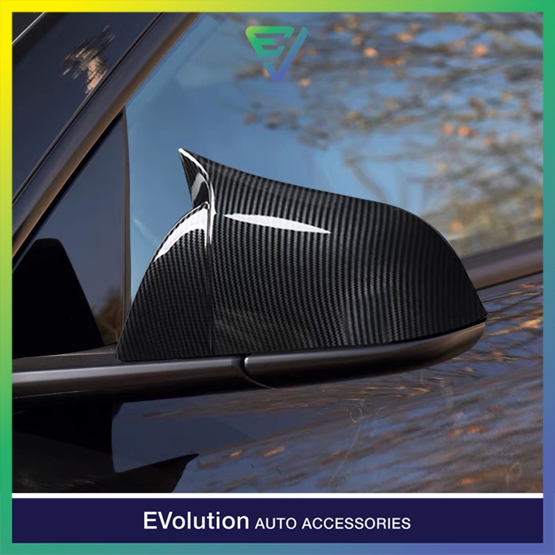 Tesla Model 3 / Model Y M4 Style Carbon Fiber Side Mirror Cover ...