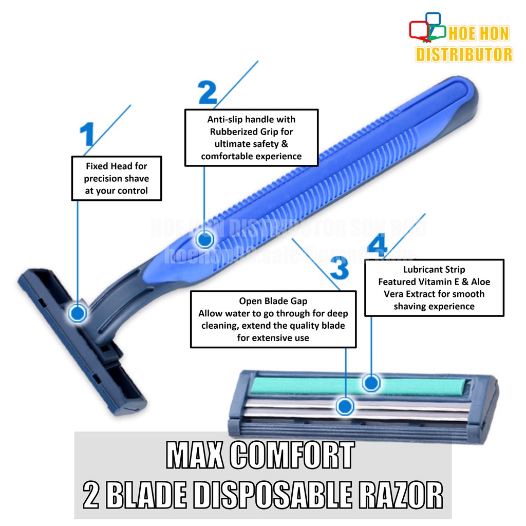 MAX Advanced Comfort Disposable Razor 1pc Super MAX Blue 2 Blade ...