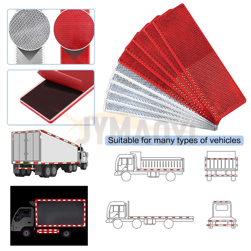 10PCS Warning Plate Car Reflective Safety Sign Truck Motorcycle ...