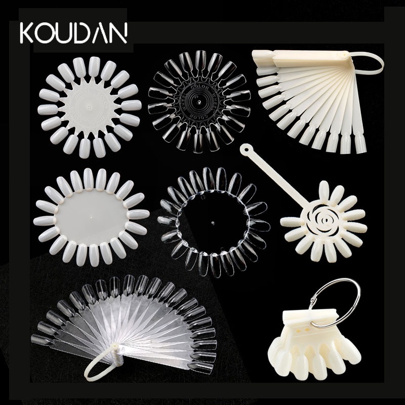 Fake Nails Display Tray Oval Shape Acrylic UV Polish Color Manicure ...