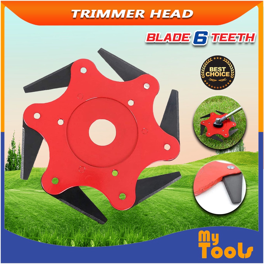 Mytools 6 Blade Trimmer Head Lawn Mower Grass Weeding Replacement Metal ...