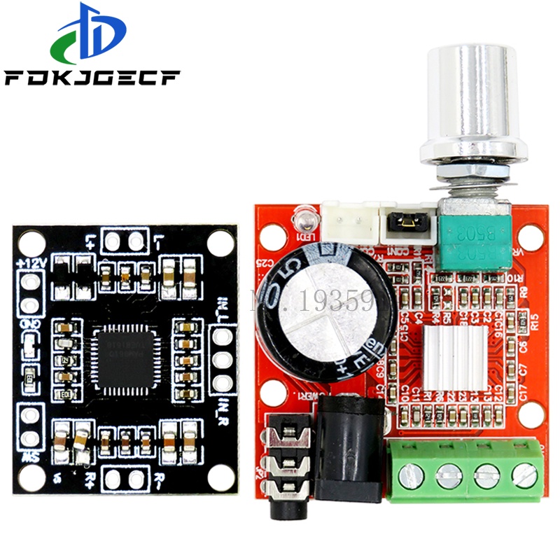 12V Mini Hi-Fi PAM8610 Audio Stereo Amplifier Board 2X10W Dual Channel ...