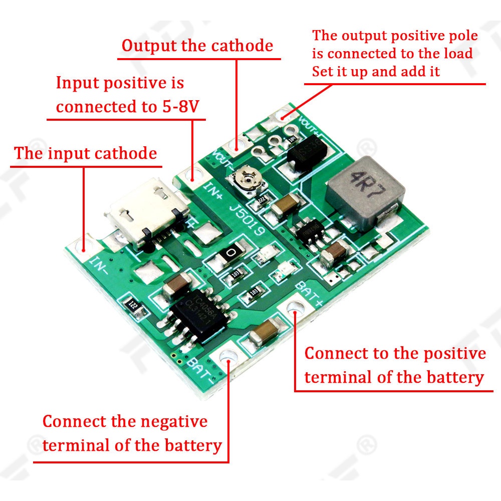 Lithium Li-ion 18650 3.7V 4.2V 9V 5V 2A Battery Charger Board ...