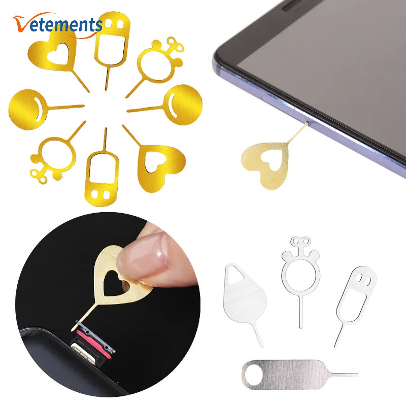 Convenient Mini Heart Smiley Modeling Card Removal Pin/ Universal Cell ...