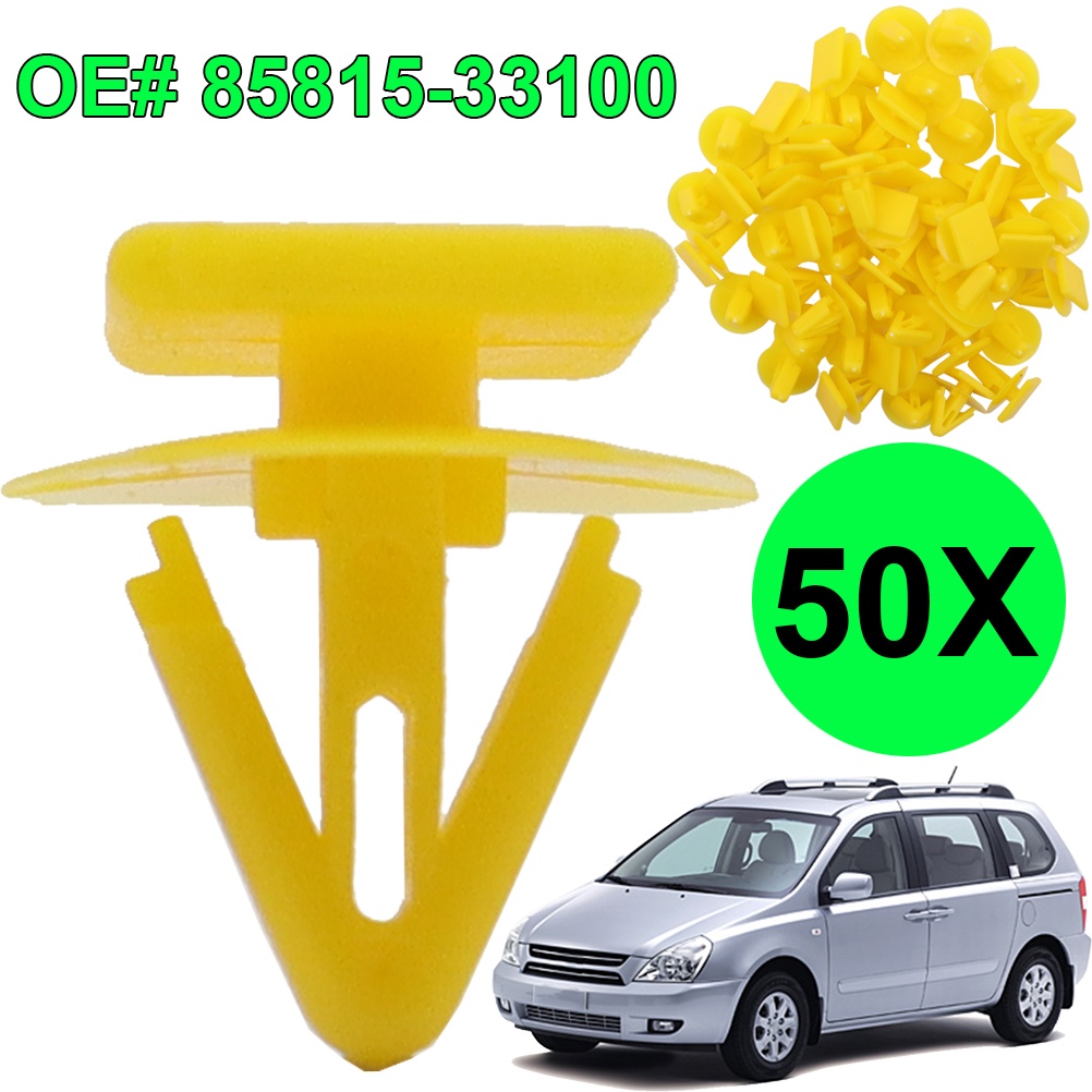 50 PCS 85815-33100 Car Panel Door Interior Trim Clips Fasteners Rivets ...