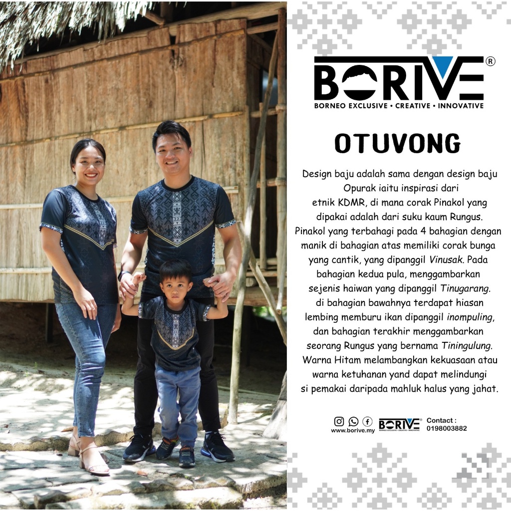 [] T-shirt KDMR Edition (OTUVONG) Jersey Corak Etnik Borneo ROUND NECK ...