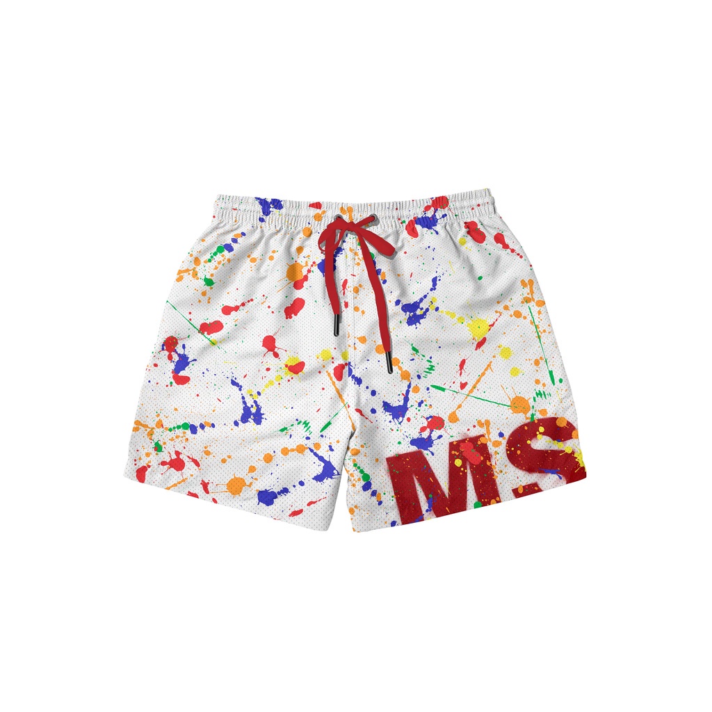MSTR Co. - BASIC "SPLATTER PAINT" MESH SHORT (WHITE) | Shopee Malaysia