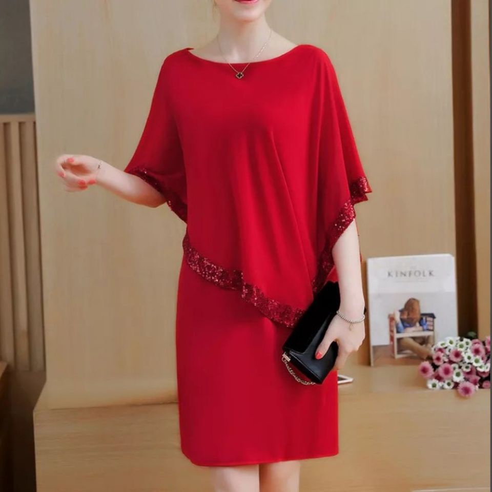 Mother-in-law mother wedding dress fertilizer increase temperament false two-pie婆婆妈妈婚宴礼服加肥加大气质假两 ...