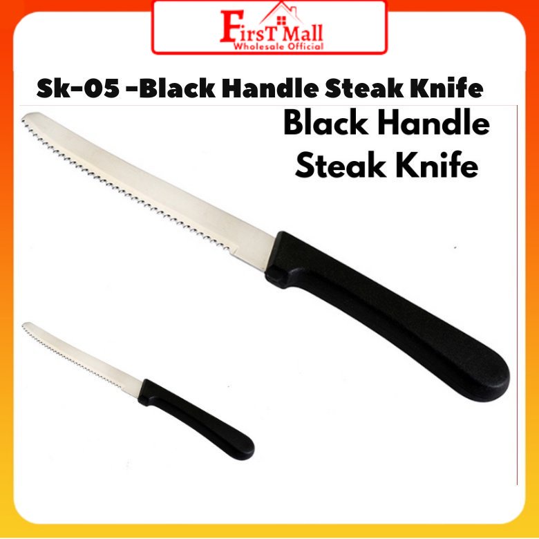Sk-05 -Black Handle Steak Knife (Chicken Chop knife/ kitchen knife ...