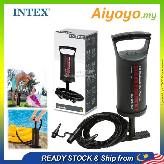 INTEX 68612 Double Quick Hand Pump Manual Hand Air Pump Manual Inflate ...