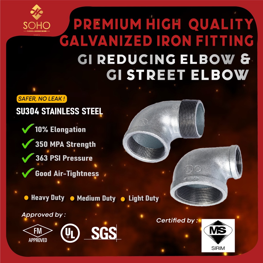 LOJI Reducer Elbow Street Elbow Water Pipe Elbow Socket Stainless Steel ...