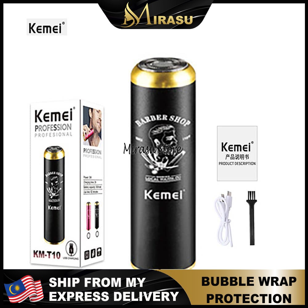 Kemei KM-T10 Mini Men Electric Shavor Wet And Dry Use Rechargeable Portable Shaving | Shopee ...