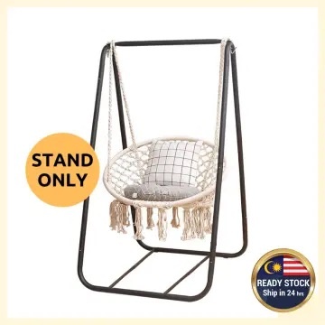 Outdoor Indoor Hammock Hanging Swing Chair Metal Steel Frame Stand Luar ...