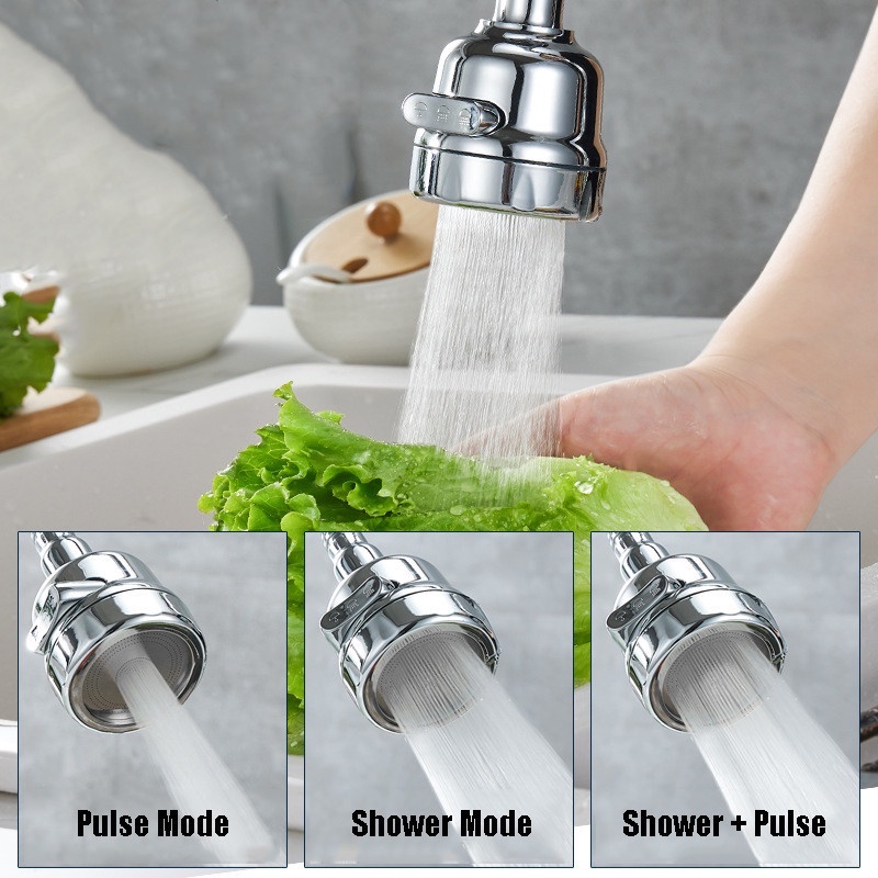 3 Modes Faucet Aerator Moveable Flexible Tap Head Shower Diffuser ...