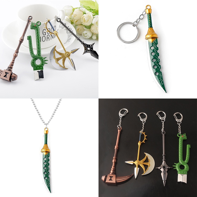Anime The Seven Deadly Sins Scanner Rhitta Keychain Meliodas Neckalce ...